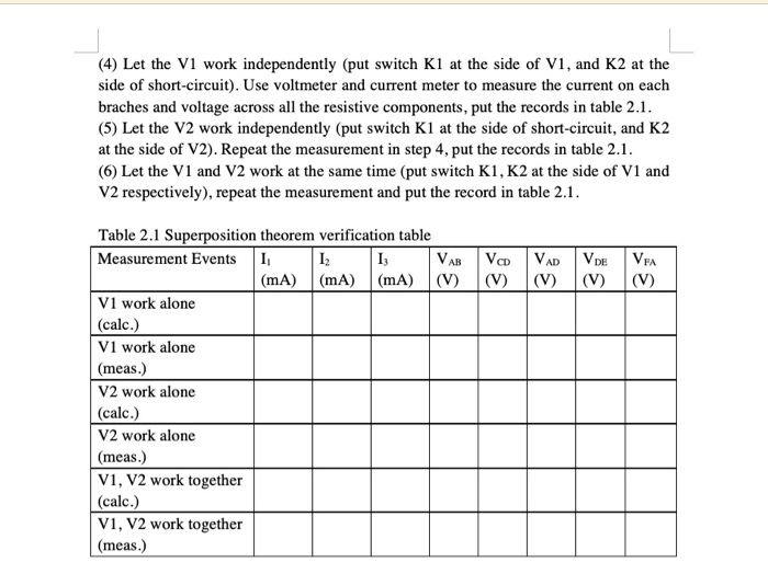 Solved Experiment 2 Research On The Superposition Theorem