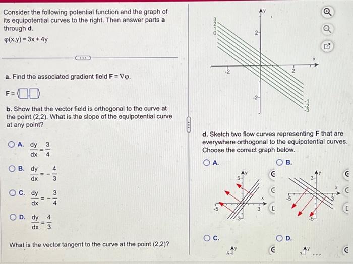 Solved Consider the following potential function and the | Chegg.com
