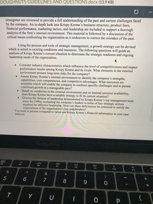 Solved DOUGHNUTS GUIDELINES AND QUESTIONS.docx (13.9 KB) | Chegg.com