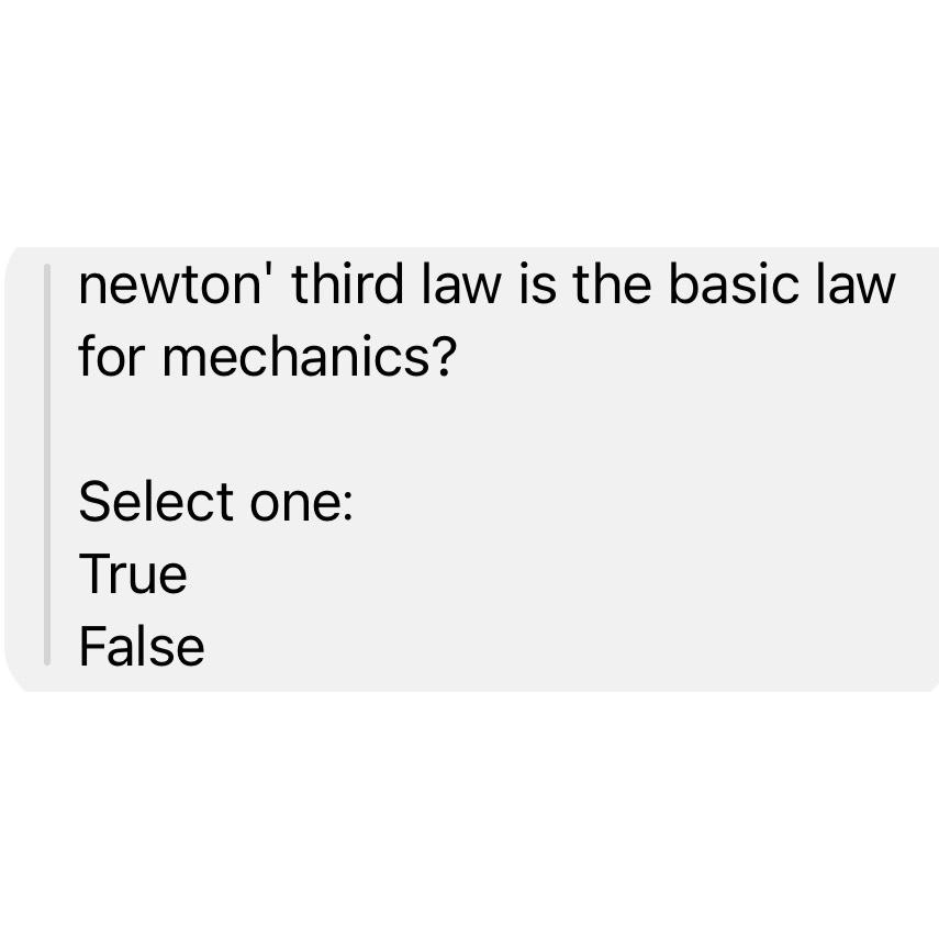 Solved newton' third law is the basic law for | Chegg.com
