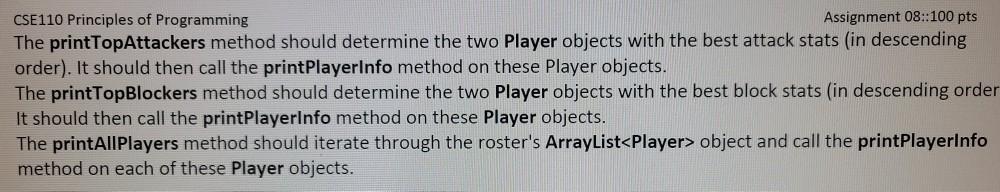 Solved Cse110 Principles Of Programming Assignment 08100 