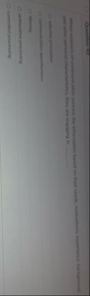 Solved When receivers of communication process the | Chegg.com