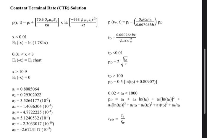 b) The constant terminal pressure (CTP) solution | Chegg.com