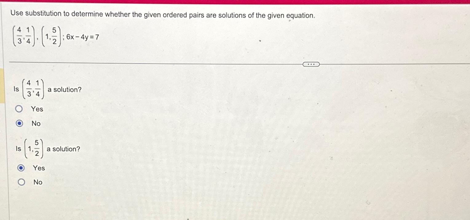 Solved Use Substitution To Determine Whether The Given