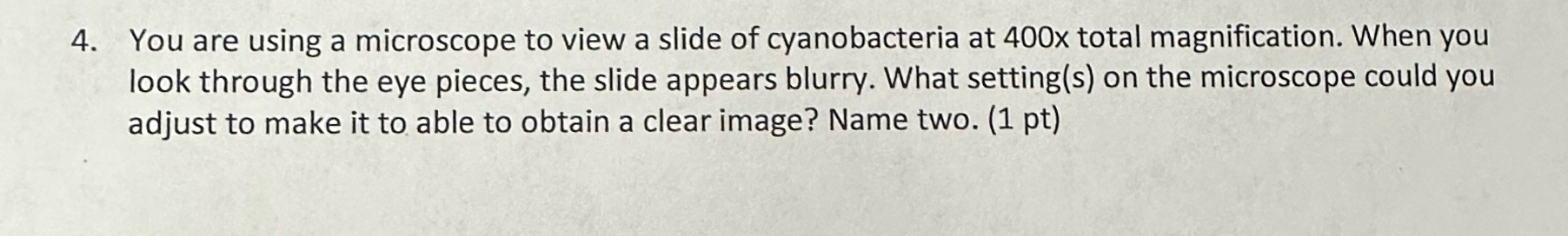 Solved You are using a microscope to view a slide of | Chegg.com