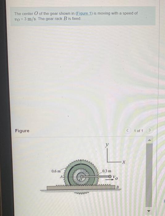 Solved The center O of the gear shown in (Figure 1) is | Chegg.com