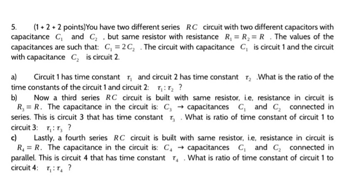 Solved 5. (1 + 2 + 2 points) You have two different series | Chegg.com