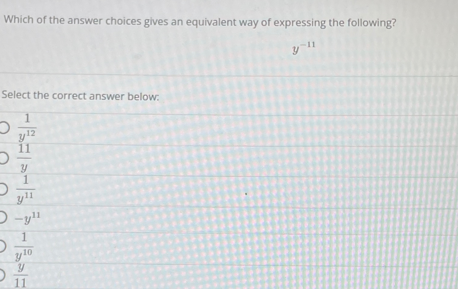 Solved Which of the answer choices gives an equivalent way | Chegg.com