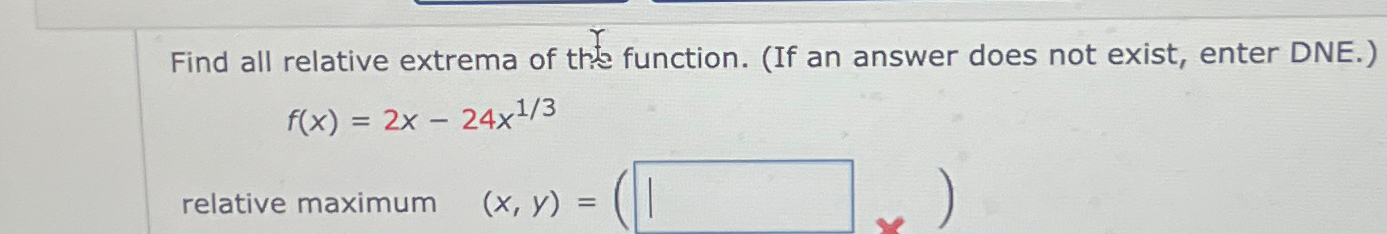 Solved Find all relative extrema of the function. (If an | Chegg.com