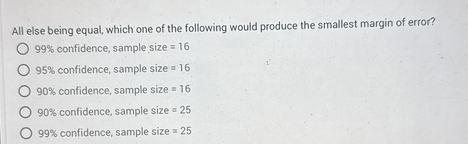 Solved All else being equal, which one of the following | Chegg.com