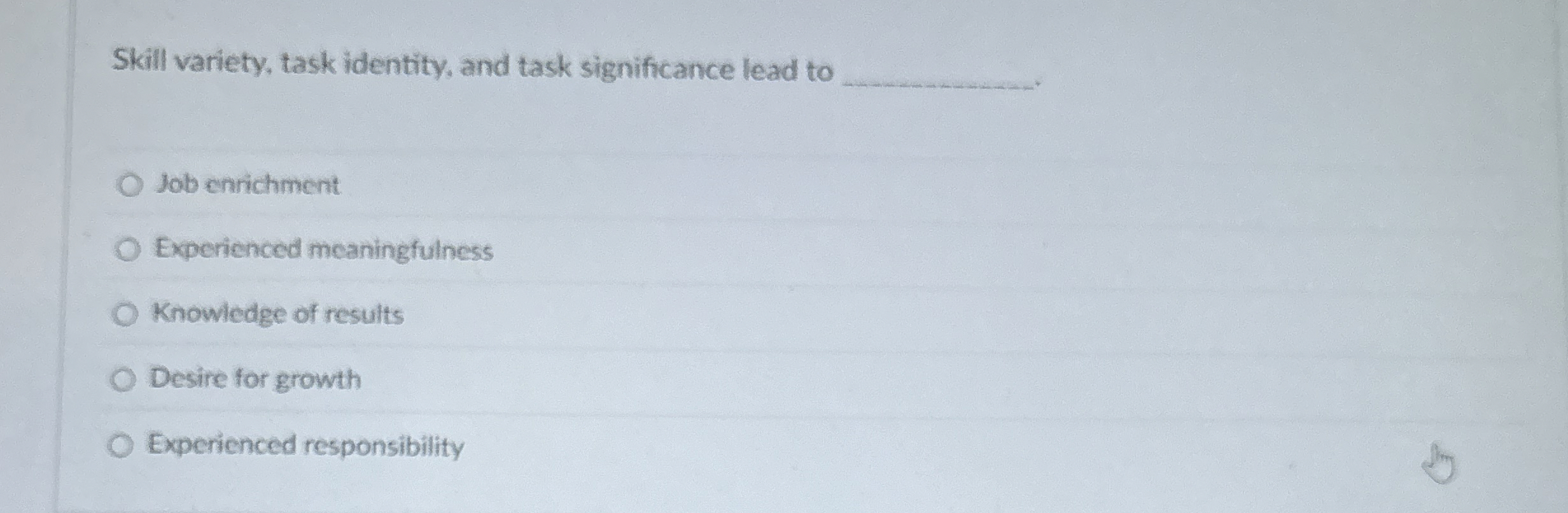 High Quality SOLUTION Skill variety, task identity, and task significance | Chegg.com