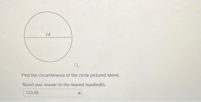 Solved Find the circumference of the circle pictured above. | Chegg.com