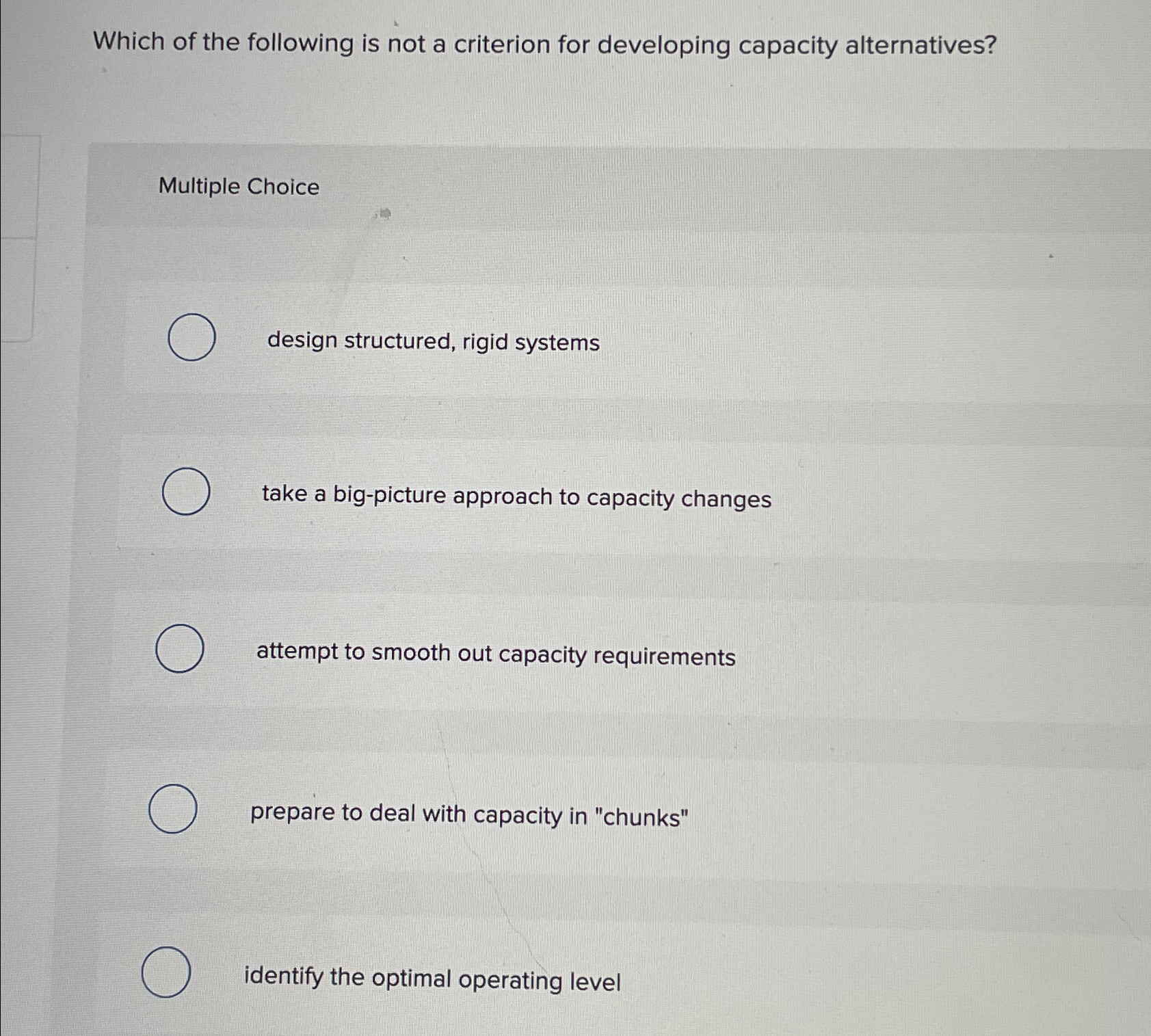 Solved Which of the following is not a criterion for | Chegg.com