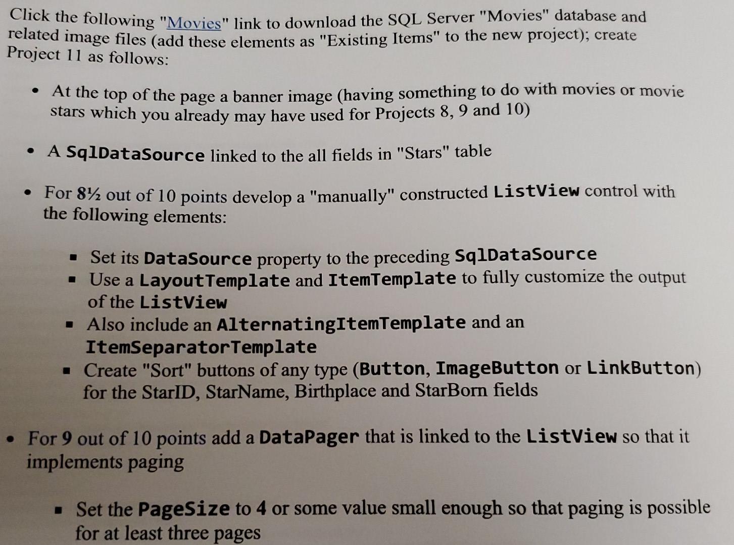 Solved Click the following "Movies" link to download the SQL | Chegg.com