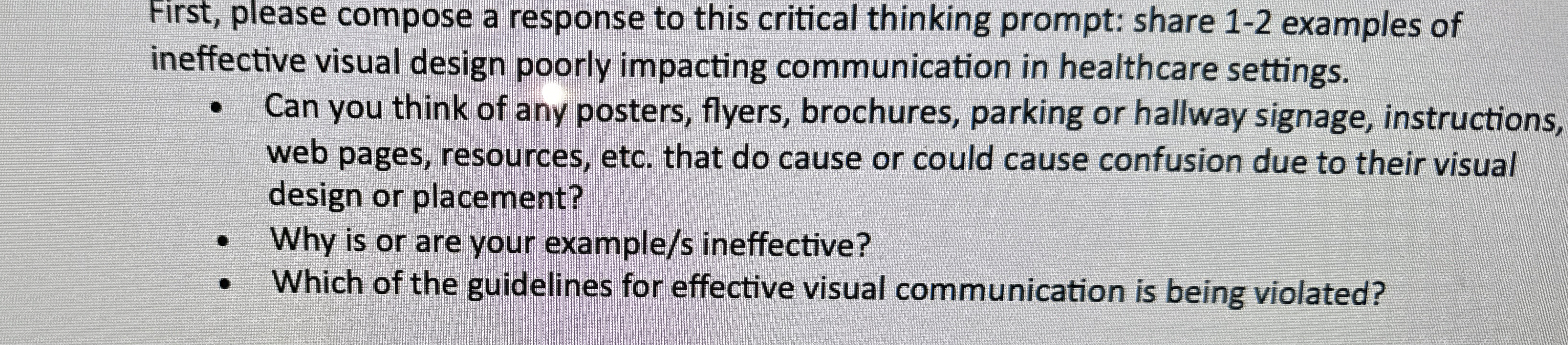 Solved examples ofineffective visual design poorly impacting | Chegg.com
