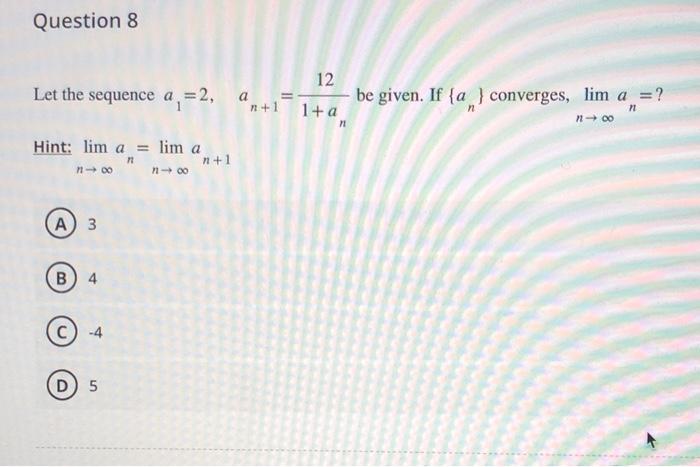 Solved Let the sequence a1=2,an+1=1+an12 be given. If {an} | Chegg.com