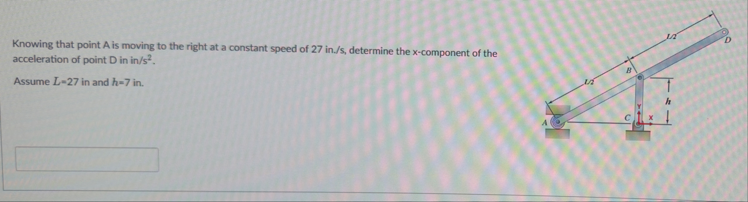 Solved Knowing that point A is moving to the right at a | Chegg.com
