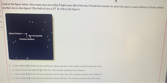 Solved Look at the figure below. How many stars are within 5 | Chegg.com