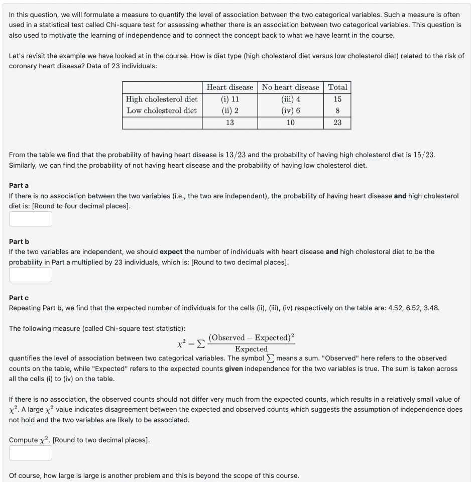 Solved In this question, we will formulate a measure to | Chegg.com