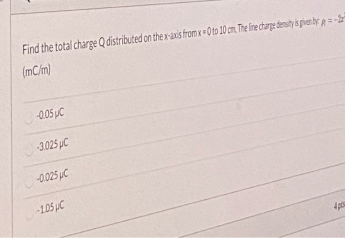 Solved Find the total charge Q distributed on the x-axis | Chegg.com