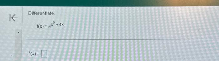 Solved Differentiate. f(x)=ex5+4x f′(x)=In 2005, the $20 | Chegg.com