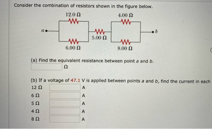 Solved Consider the combination of resistors shown in the | Chegg.com