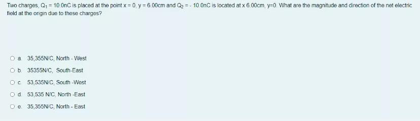 Solved Two charges Q1 = 100nC is placed at the point x = 0, | Chegg.com