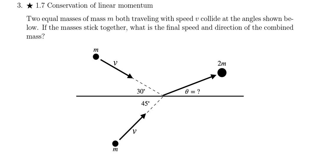 Solved 3 тлж 1 7 Conservation Of Linear Momentum Two Equal Chegg