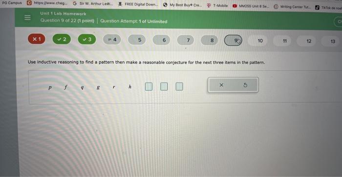 Solved Use inductive reasoning to find a pattern then make a | Chegg.com