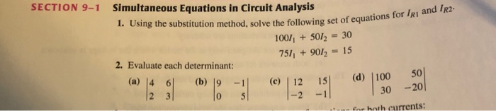 Solved SECTION 9-1 ollowing set of equations for Iri and Ir. | Chegg.com