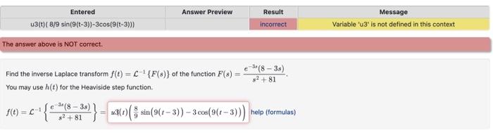 Solved Find The Inverse Laplace Transform F T L−1{f S } Of