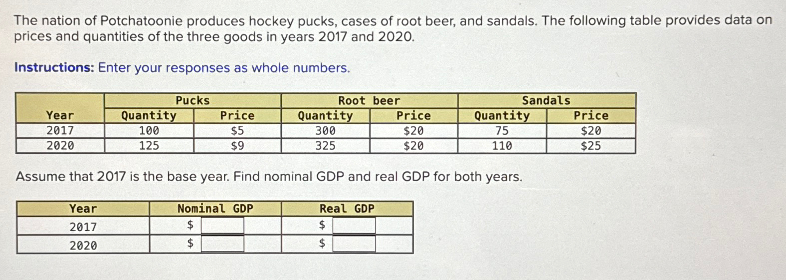 Solved The nation of Potchatoonie produces hockey pucks, | Chegg.com
