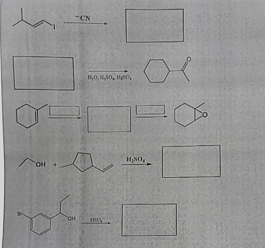 Solved →?H2O,H2SO4,HgSO4?Indicate the appropriate reactants, | Chegg.com