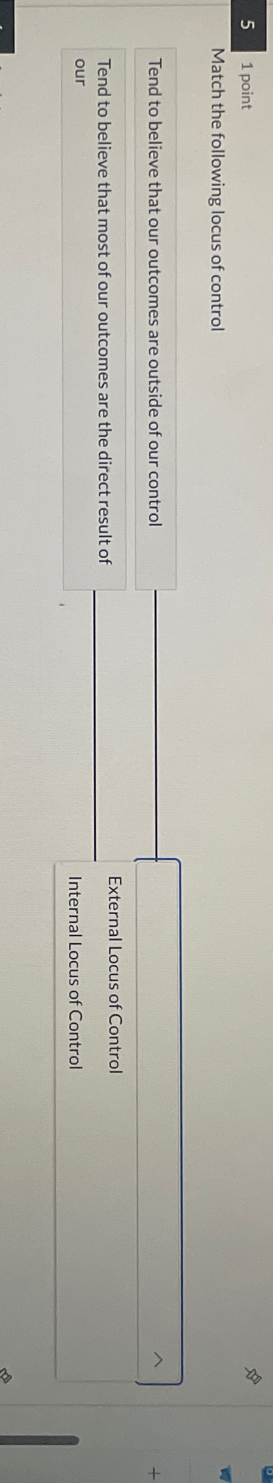 Solved 51 ﻿pointMatch the following locus of controlTend to | Chegg.com