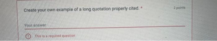 Long Quotation Direct Quotation More than 40 words | Chegg.com