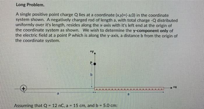 Solved Long Problem. A single positive point charge Q lies | Chegg.com
