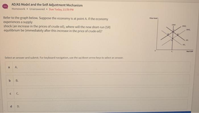 Solved AD/AS Model and the Self-Adjustment Mechanism | Chegg.com
