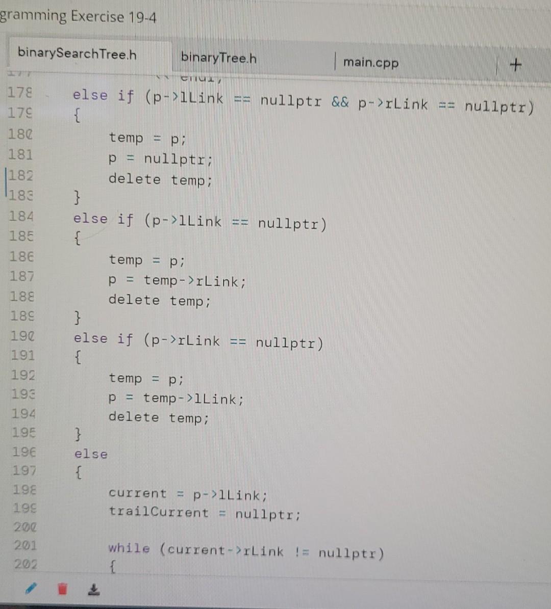 Solved gramming Exercise 19-4 binarySearch Tree.h binary | Chegg.com