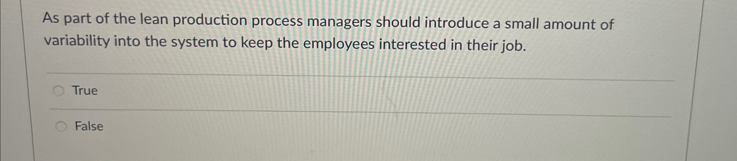 Solved As part of the lean production process managers | Chegg.com