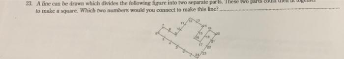 Solved 23. A line can be drawn which divides the following | Chegg.com