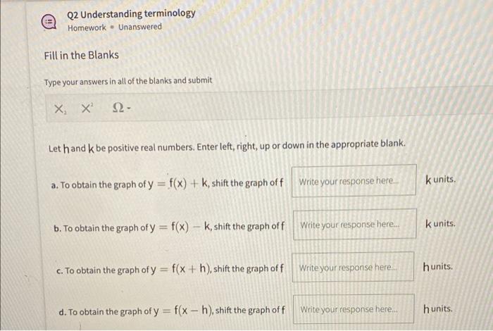 Solved Q2 Understanding terminology Homework. Unanswered | Chegg.com Solved Q2 Understanding terminology Homework. Unanswered | Chegg.com