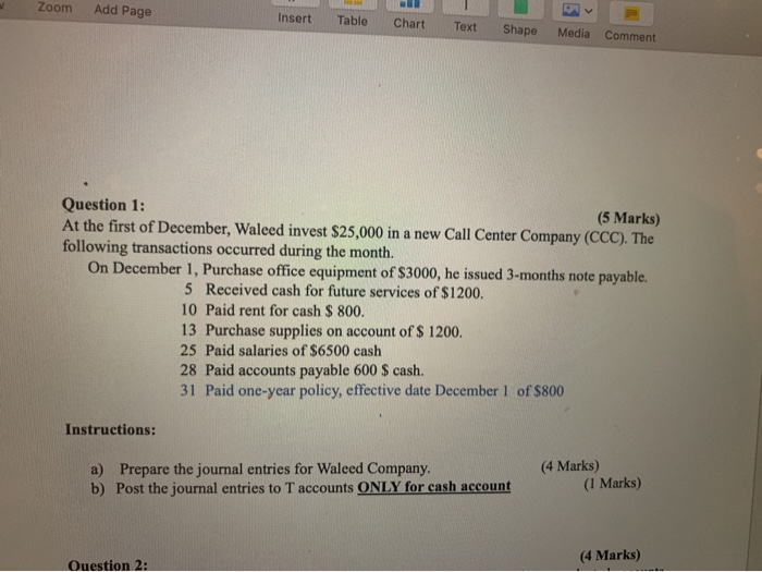Solved Zoom Add Page Insert Table Chart Text Shape Media | Chegg.com