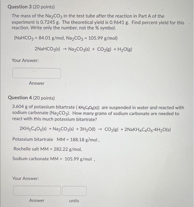 Solved Chemistry Helpcan Someone Please Help Me With All 5 