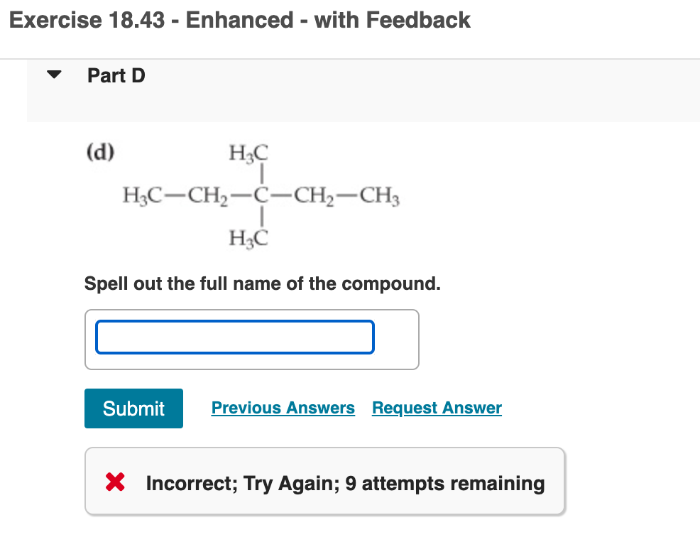 Solved Name each of the following alkanes.Part DSpell out | Chegg.com