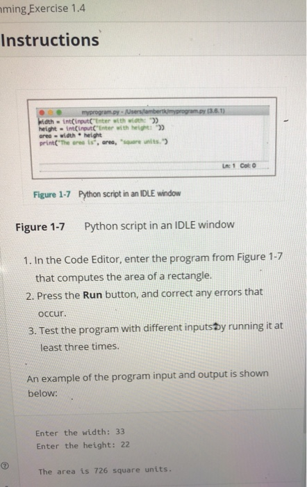 Solved myprogram.py - /Users/lambertkmyprogram.py (3.6.1) | Chegg.com