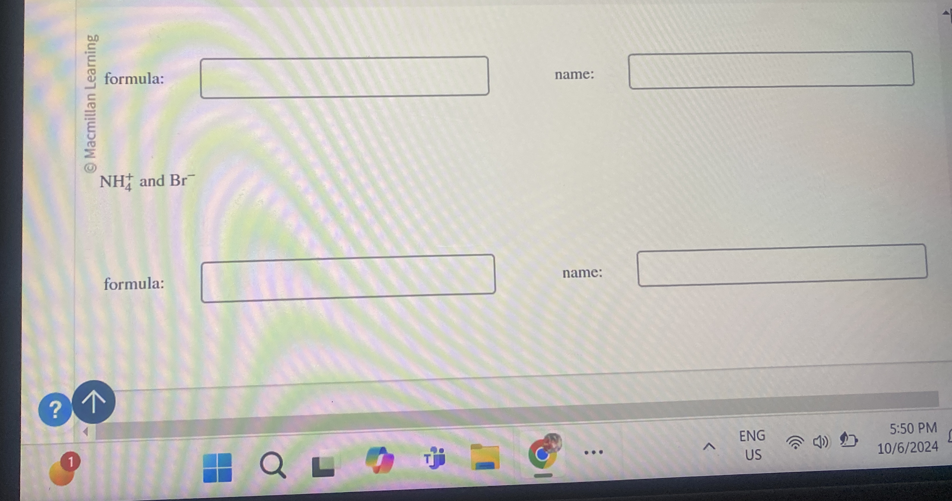 Solved Nformula:name:NH4+and Br-formula:name: | Chegg.com