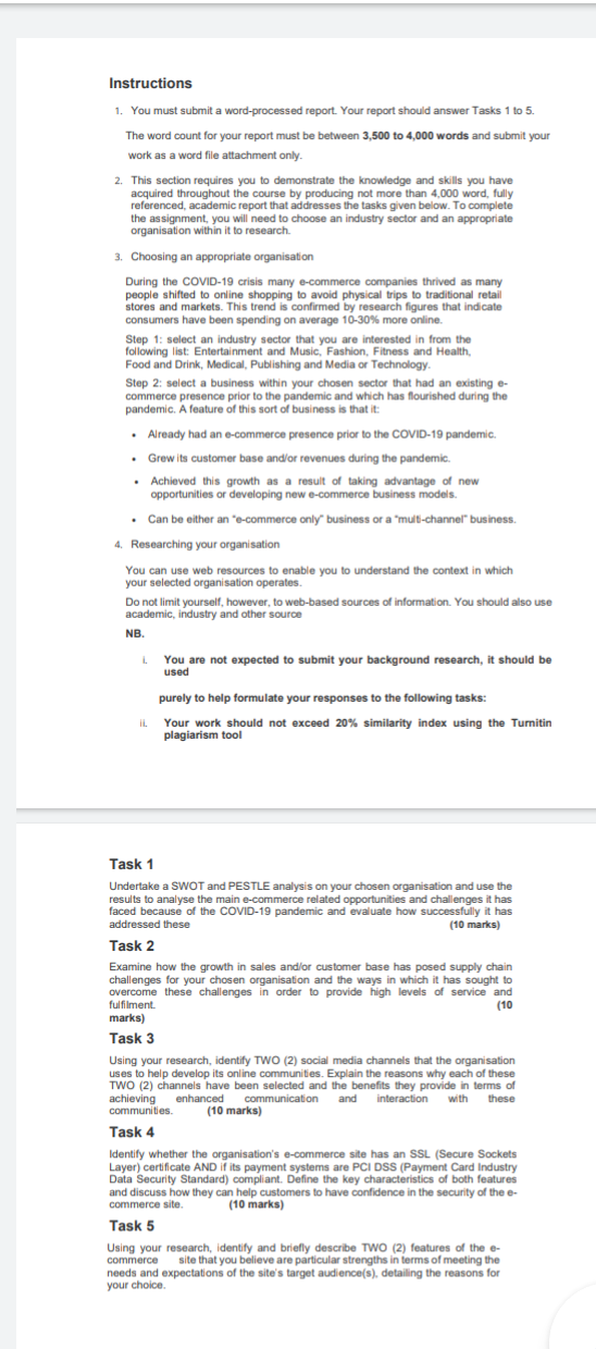 Solved Instructions 1. You must submit a word-processed | Chegg.com