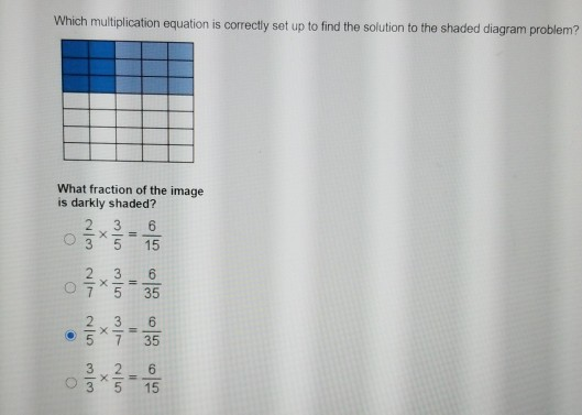 Solved Which multiplication equation is correctly set up to | Chegg.com