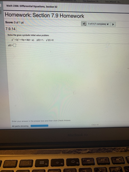 Solved Homework Section 7 9 Homework 6 Of 97 Complete