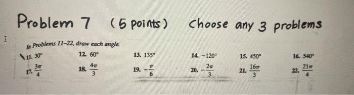 Solved Problem 7 ( 5 points) Choose any 3 problems | Chegg.com